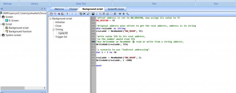 Hmi Programming Indirect Addressing And Cycle Jofas Buy Hmi Screen Plc Controller Panel
