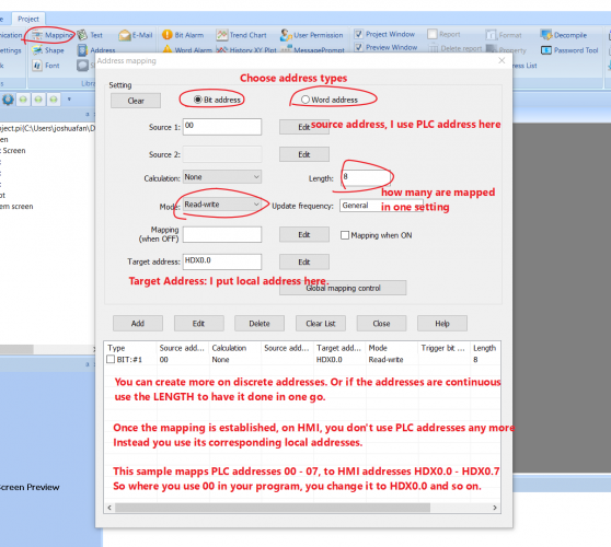 Hmi Programming How To Set Up Address Mapping Jofas Buy Hmi Screen