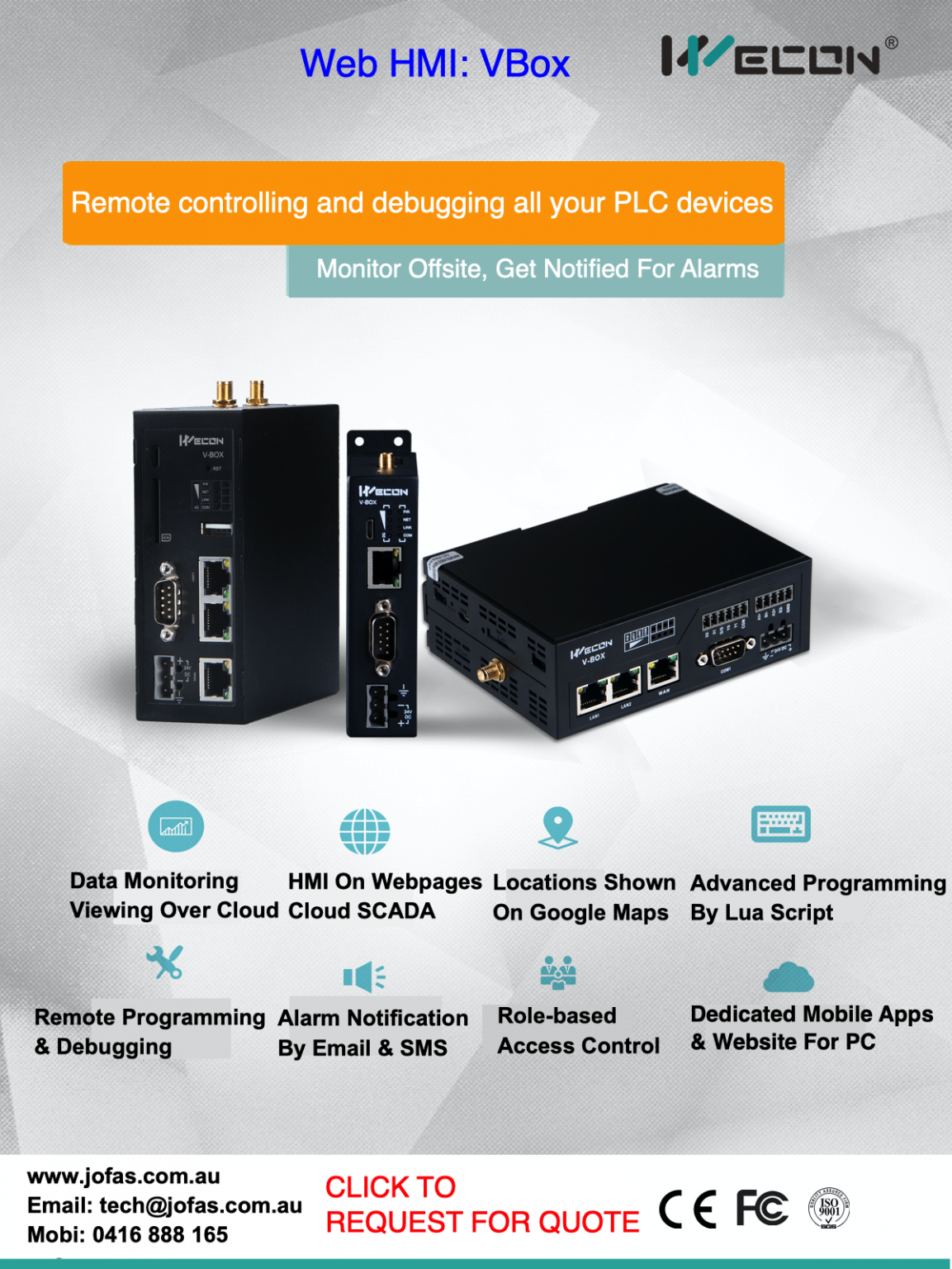 WECON IIOT V-BOX | JOFAS - Buy HMI Screen, PLC Controller, Panel PC ...