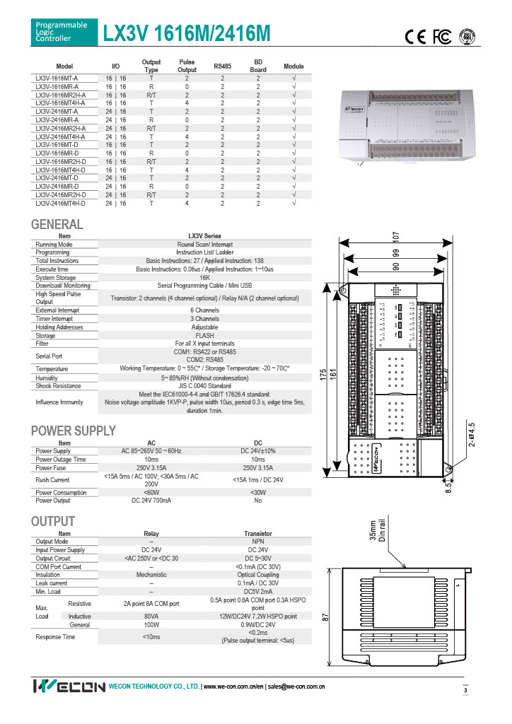 LX3V PLC_DataSheet_1616 | JOFAS - Buy HMI Screen, PLC Controller, Panel ...